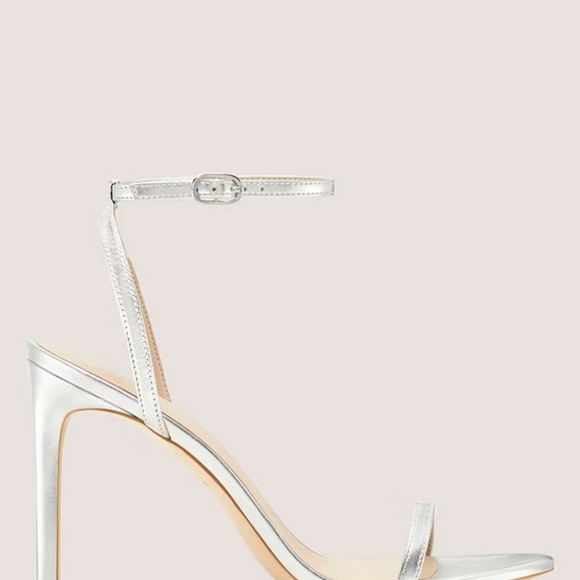 Stuart Weitzman | Shoes | Stuart Weitzman Silver Strappy Heels | Poshmark